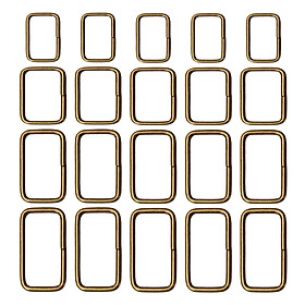 Mua Pack of 20 Metal Rectangle Ring Buckles Square Strap Webbing Belt ...