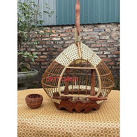 Mua Lồng chim cu gáy quả đào nóc đan mây