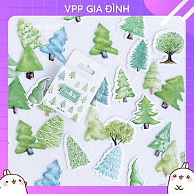 Mua Hộp 46 Miếng Dán Sticker Trang Trí Cây Cối Rừng Thông