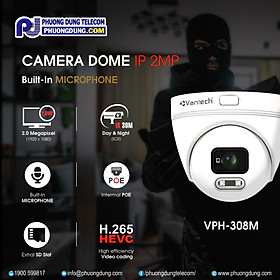 Mua Camera IP Dome Hồng Ngoại 2.0 Megapixel VANTECH VPH-308M-hàng chính hãng