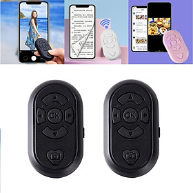 Mua 2 Count Black Bluetooth Camera Shutter Remote Selfie Button Clicker ...