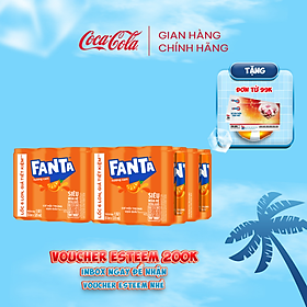 Review [TẶNG VOUCHER ESTEEM] Lốc 24 Lon Nước Giải Khát Có Gas Fanta ...