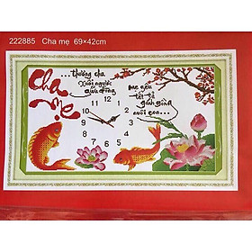 Mua Tranh thêu chữ thập Cha Mẹ 222885-69x42cm