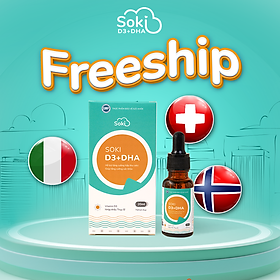 Mua Vitamin Soki D3 DHA 3in1 bổ sung dinh dưỡng giúp bé chắc xương ...