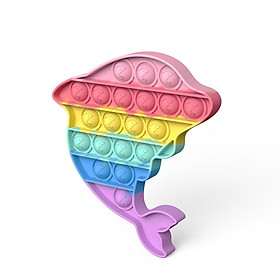 Mua Dolphin Rainbow Pop It Fidget Toys Push Bubble Sensory Squishy ...