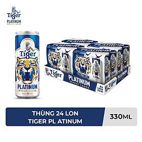 Mua Thùng 24 lon bia lúa mì Tiger Platinum Wheat Lager 330ml/lon tại Tiki Trading