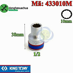 Mua Tuýp 10mm 1/2 Kingtony 433010M 12 cạnh màu trắng dài 38mm