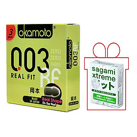 Mua Bao Cao Su Okamoto Real Fit Siêu mỏng 0,03 mm Ôm Khít Hộp 3 Chiếc ...