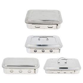 Mua Set Of 4 Stainless Steel Surgical Instrument Box w/ Lid & Holes ...