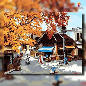 Mua Tranh tô màu theo số sơn dầu canvas phong cảnh Timpencil PC19, tặng ...