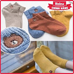 Mua Set 10 Đôi Vớ Nữ Modosa Nhiều Màu Hình Gấu Dễ Thương - Hàng Chính Hãng