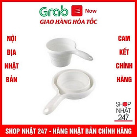 Mua Gáo múc nước gấp gọn cao cấp ISETO 1.2L (màu trắng) - Nội địa Nhật Bản