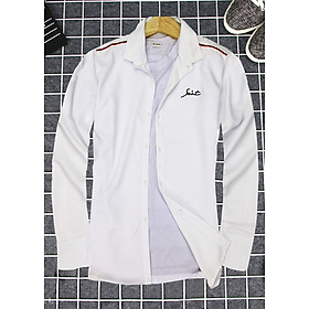 Mua Áo sơ mi nam nữ viền vai a402 đẹp đơn giản thanh lịch dài tay công sở