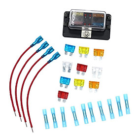 Mua DC 12-32V 4 Way Blade Fuse Holder Box Block With Fuses Terminals Kit