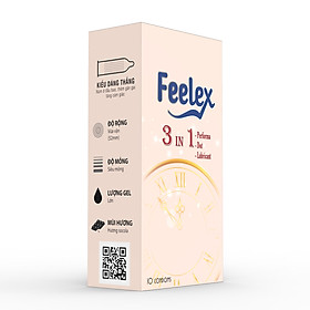 Mua Bao cao su Feelex 3in1 gân gai, nhiều gel bôi trơn, kéo dài thời ...