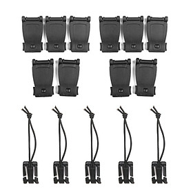 Mua 10 Backpack Molle Webbing Connecting Clips & 5 Elastic Cord Buckles