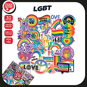 Mua LGBT - Set 30 sticker decal hình dán nón bảo hiểm, laptop, xe máy ...