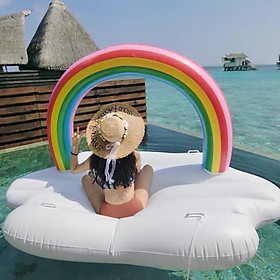 Review Phao Bơi Mây Cầu Vồng Khổng Lổ Người Lớn Kèm Bơm + Phao Mini