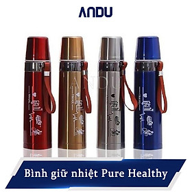 Mua Bình Giữ Nhiệt Pure Healthy Happy 800ml, Ly Giữ Nhiệt Cao Cấp Inox 304