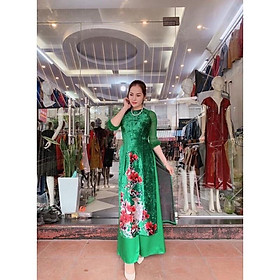 Mua Áo Dài nhung hoa cực xinh