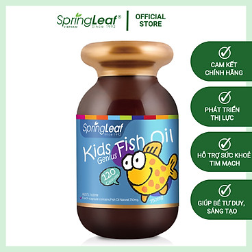 Mua Dầu cá hỗ trợ phát triển trí não và chức năng mắt cho bé SpringLeaf Kids Genius Fish Oil 120 ...