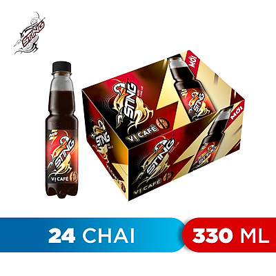 Thùng 24 Chai Nước tăng lực STING COFFEE (330ml x24 Chai) | Tiki
