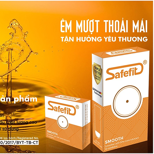Bao cao su mỏng nhiều chất bôi trơn Safefit Smooth - hộp 12 chiếc - Bao ...