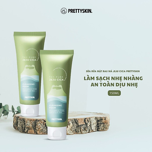 Sữa rửa mặt rau má Pretty Skin The Pure Jeju Cica Cleansing Foam 150ml ...