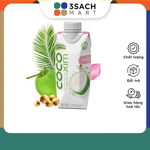 Nước dừa xiêm sen COCOXIM - chai 330ml - Nước Trái Cây | VinMart.co