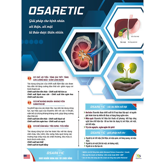 Viên uống hỗ trợ OSARETIC - Giải phaspp hỗ trợ cho các trường hợp sỏi ...