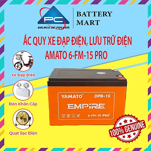 Toàn quốc: - Review Ắc Quy Xe Đạp Điện 6-dpb-15 Plus Yamato 12v-15ah ...