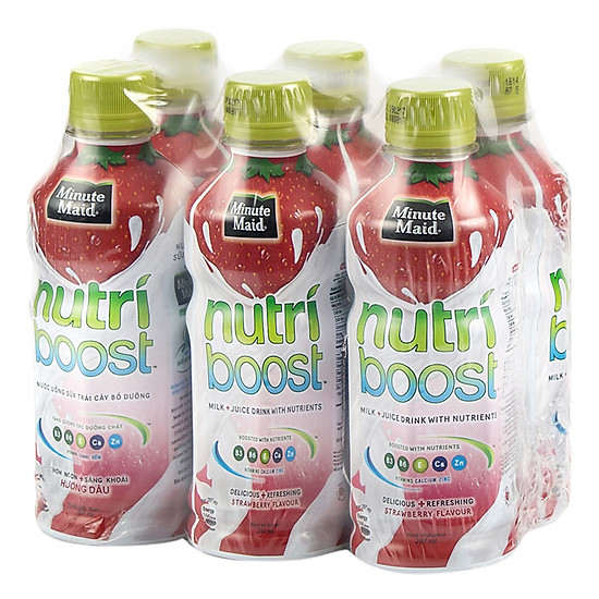 Lốc 6 Chai Sữa Nutriboost Hương Dâu (297ml / Chai) | Tiki.vn