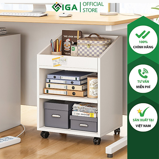 Kệ gỗ để đồ đa năng có bánh xe di chuyển dễ dàng - gp190
