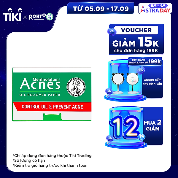 Giấy Thấm Dầu Acnes Oil Remover Paper (100 Tờ) chính hãng giá rẻ