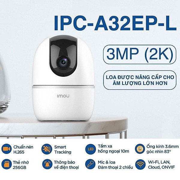 Camera wifi trong nhà quay quét 3MP IMOU IPC-A32EP- Hàng chính hãng ...