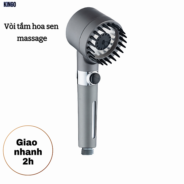 Vòi tắm hoa sen KG28 4in1 kèm đầu cọ massage 3 chế độ nước, đầu vòi có ...