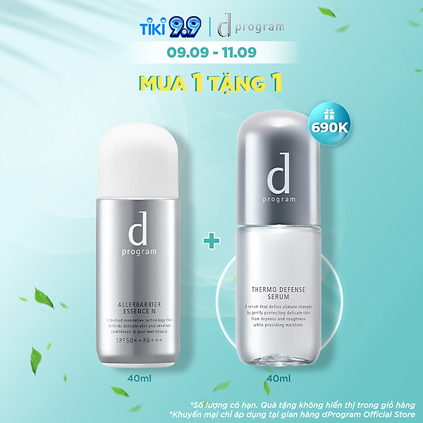 Mua nhanh Bộ đôi tinh chất chống nắng bảo vệ da d program Allerdefense Essense 40ml và Serum ...