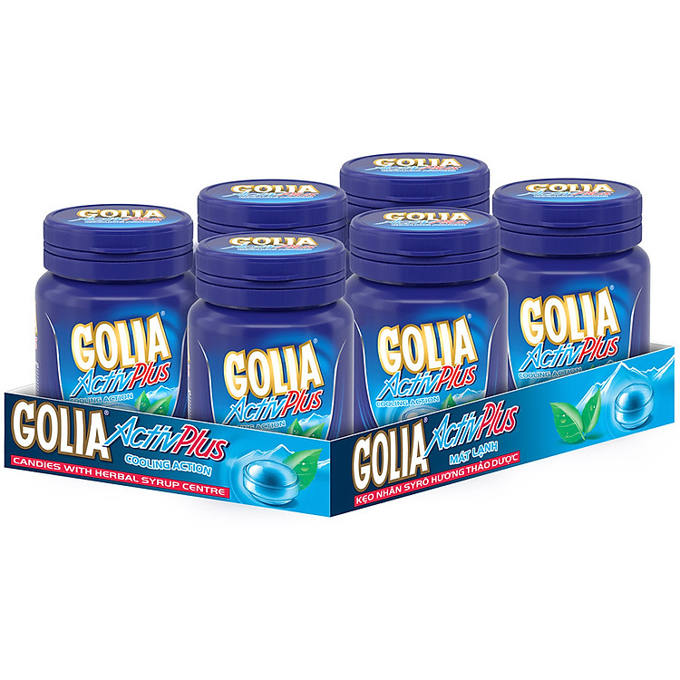 Mua Kẹo Golia Activ Plus Nhân Syrô Hương Thảo Dược (Hộp 6 Hủ)