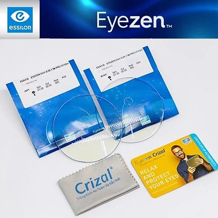 Mua Tròng kính Essilor EYEZEN Crizal Prevencia công nghệ mới hỗ trợ ...