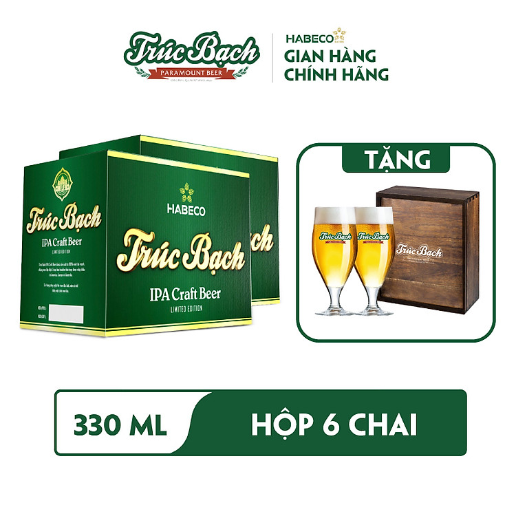 Mua Combo 2 Hộp Bia Trúc Bạch IPA Craft - Hộp 6 chai 330ml - Phiên bản ...