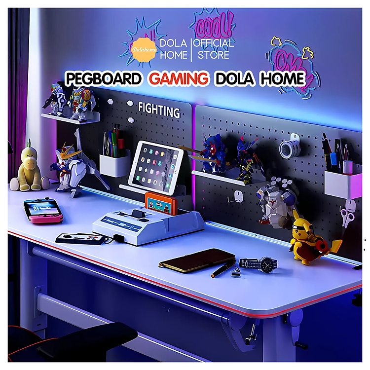 Mua Bảng lỗ Pegboard decor gaming Dola Home để bàn phím, tay cầm chơi ...
