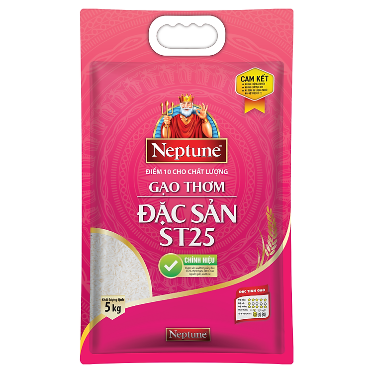 Mua Gạo Thơm Đặc Sản ST25 Neptune túi 5kg tại Tiki Trading