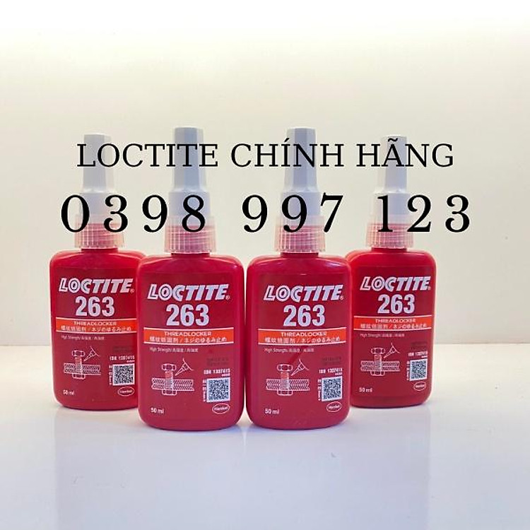 Mua Keo dán khóa ren 263 ,chống rung xoay ốc vít, Loctite 263 - 50ml