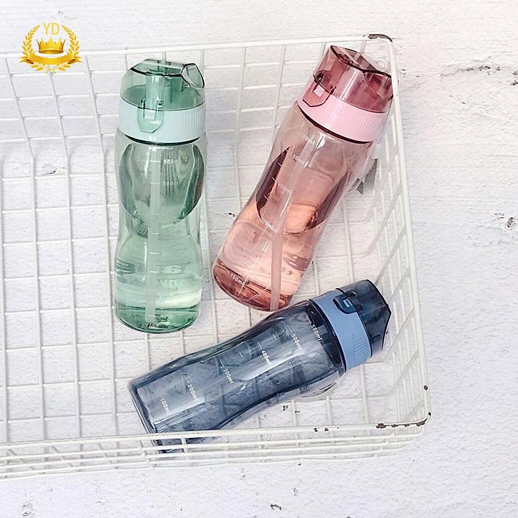 Mua Bình Nước Thể Thao 580ml Kèm Ống Hút Nhựa Tiện Dụng Cho Hoạt Động Ngoài Trời