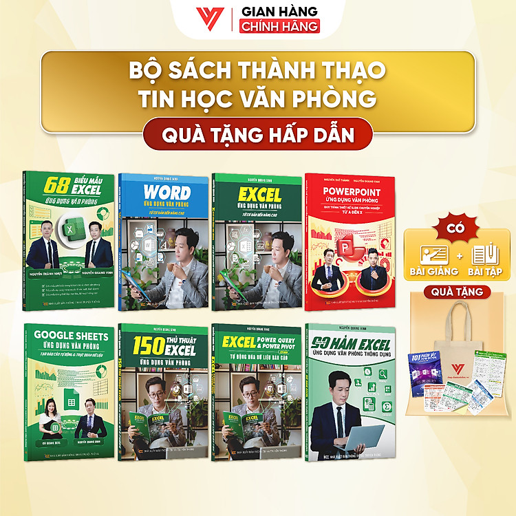 Mua Combo 8 sách Excel - Word - PowerPoint - Google Sheets - 150 Thủ Thuật - Power Query - 90 ...