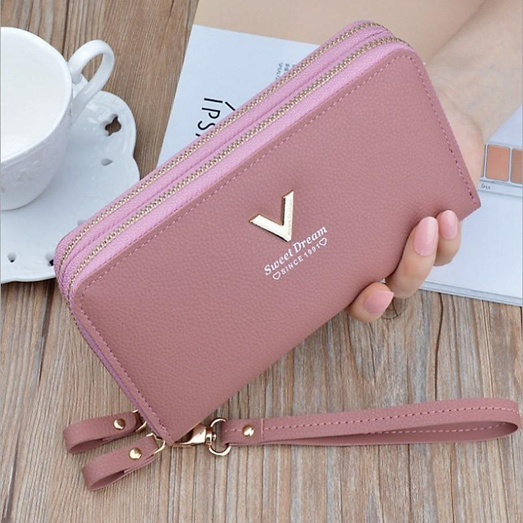 Mua freeship Ví Nữ Cầm Tay Sang Trọng Mẫu Mới Nhất Nhiều Ngăn - VI69