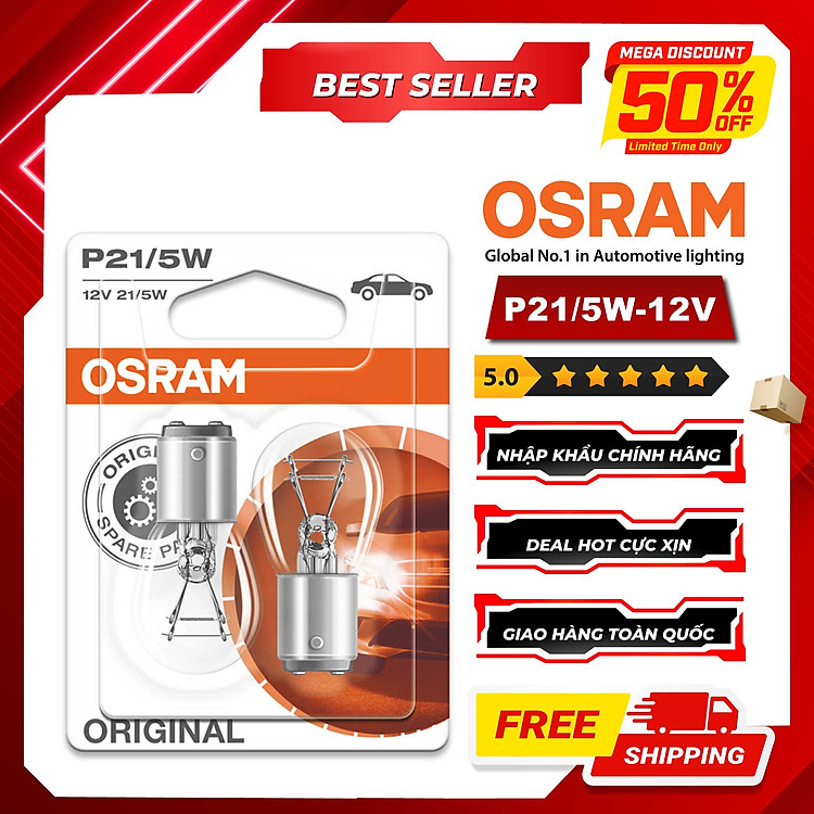 Mua Bóng Đèn Sau 2 Tim OSRAM Original P21/5W 12V 21/5W (Chân Cao Thấp ...