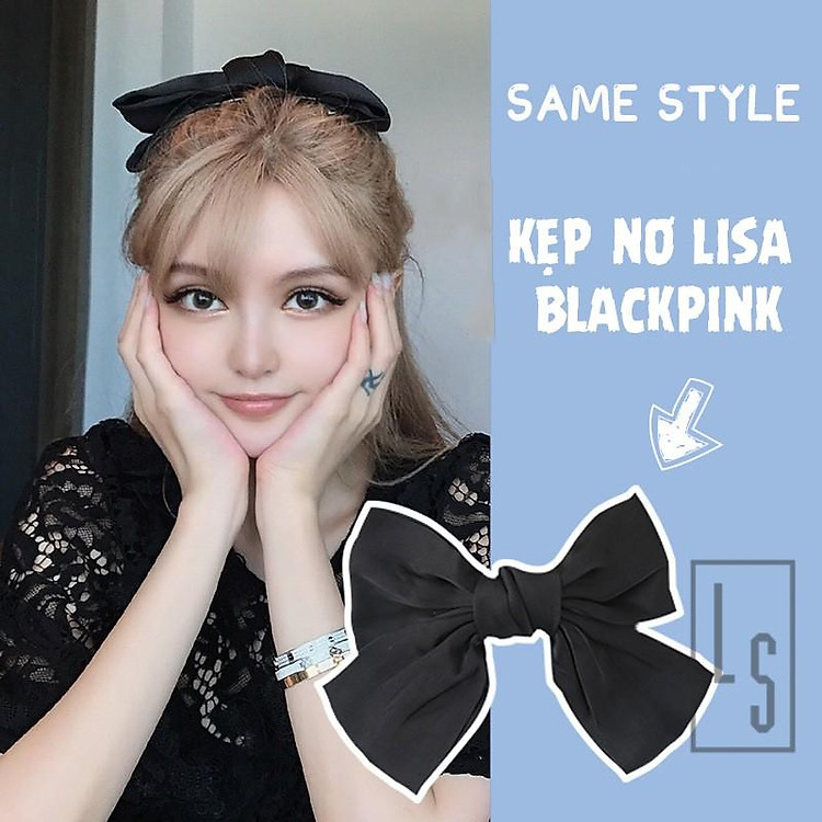 Mua Cặp Tóc Nơ Ruy Băng Lụa Hàn Quốc Giống Lisa BlackPink