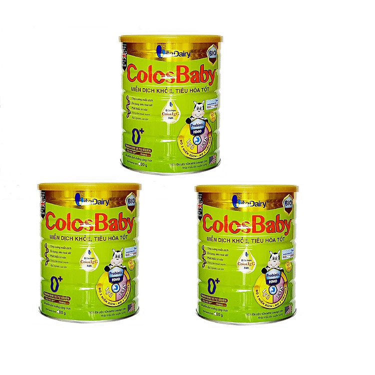 Mua Combo 3 lon Sữa Bột Vitadairy COLOSBABY BIO GOLD 0+ lon 800g