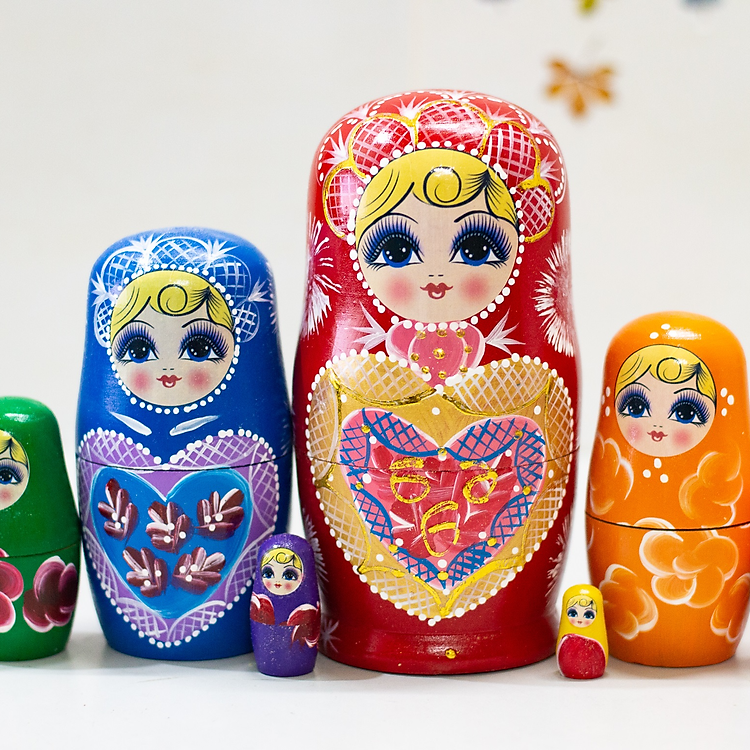 Mua BỘ BÚP BÊ NGA MATRYOSHKA 7 LỚP CAO 18CM NHIỀU MÀU